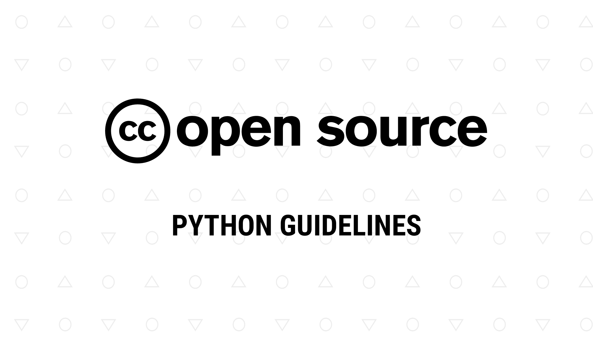 Python Guidelines — Creative Commons Open Source